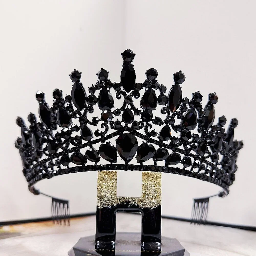 Handmade | Jewelry | Gothic Wedding Headpiece Witch Queen Tiara Black ...